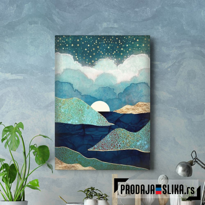 Oblaci na moru - slika na platnu