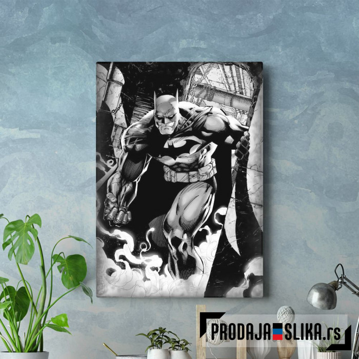 Batman black and white - slika na platnu