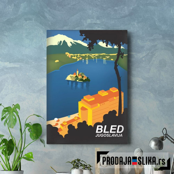 Jezero Bled - slika na platnu