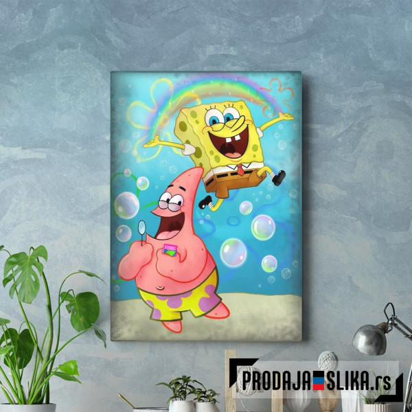 Sundjer Bob i Patrik Zvezda - slika na platnu